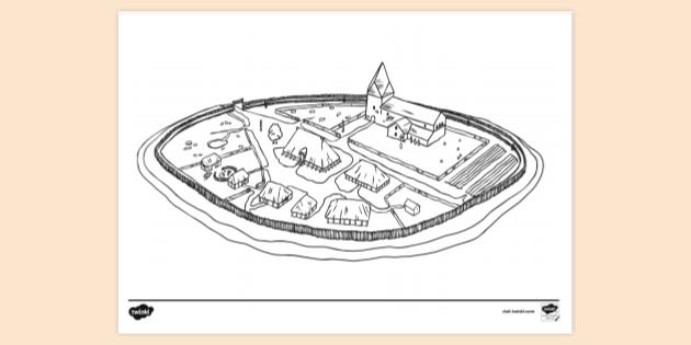Settlement Colouring | Colouring Sheets