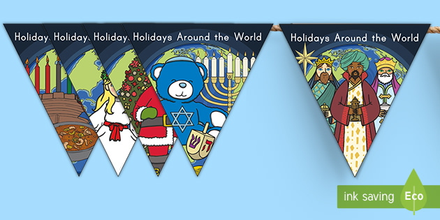 Holidays Around the World Bunting