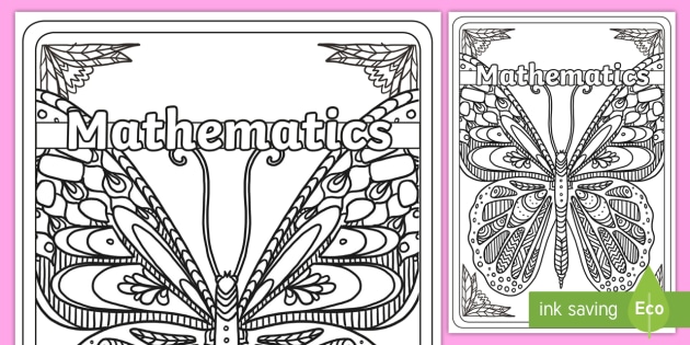 Mathematics Mindfulness Colouring Book Cover (teacher made)