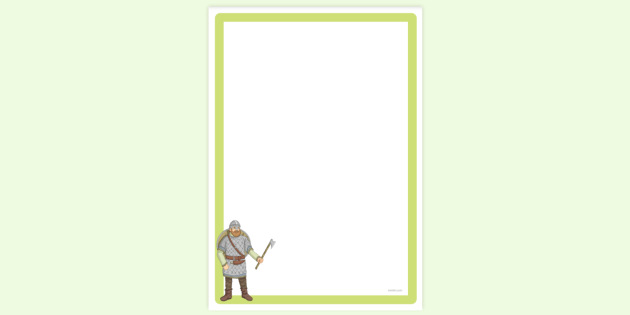 FREE! - Simple Blank Viking Pictures KS2 Page Border | Page Borders