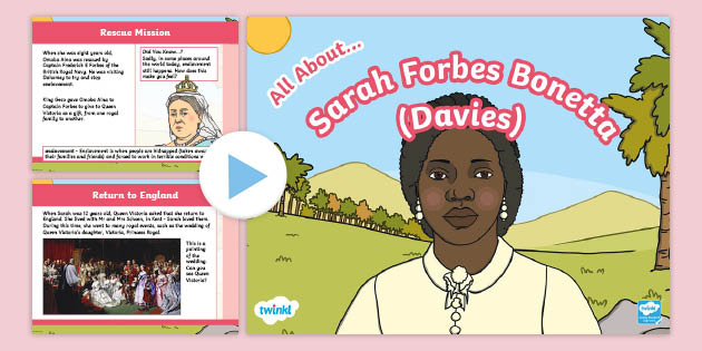 KS1 All About Sarah Forbes Bonetta (Davies) PowerPoint