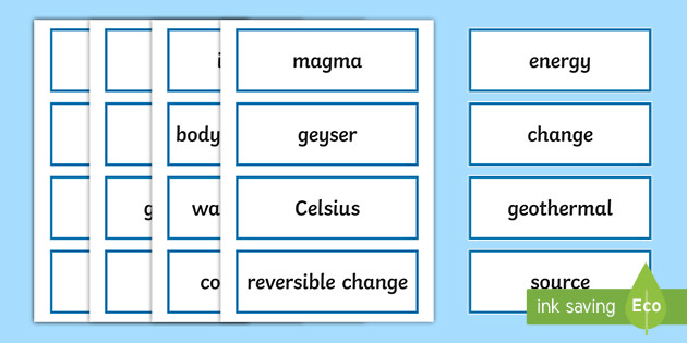 Heat Word Cards (teacher made)