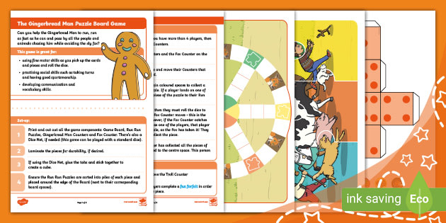 The Gingerbread Man Puzzle Board Game