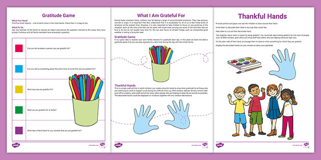 EYFS PSED What I Am Grateful For Activity Pack