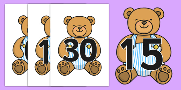 FREE! - Numbers 0-30 on Teddy Bears - Teddy Bear, Foundation Numeracy ...