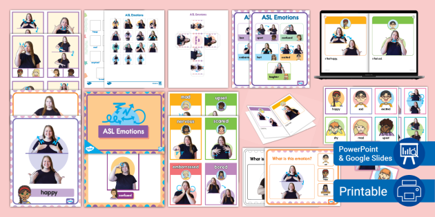Sign Language Feelings Printables