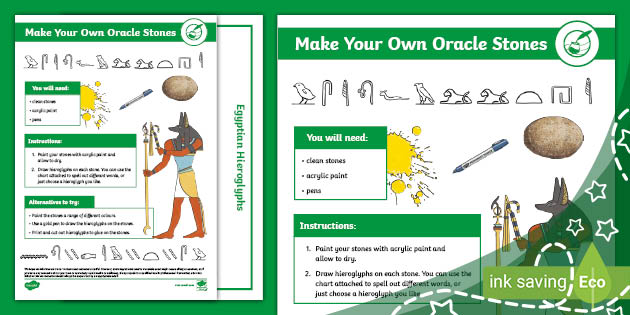 Ancient Egyptians: Oracle Stones Craft Instructions