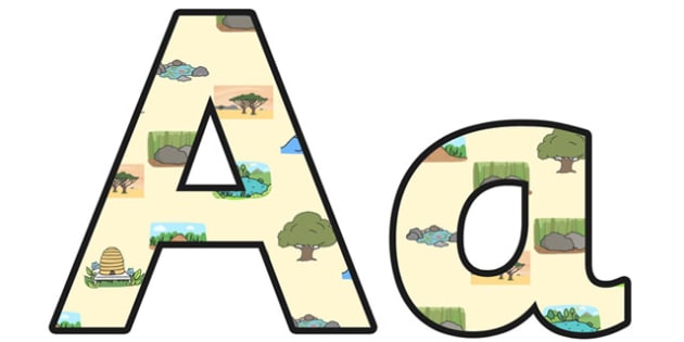 FREE! - Habitats Small Lowercase Display Lettering