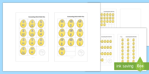 Number Bonds to 20 Prompt Frame (Dinosaur Eggs)