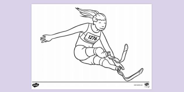 FREE! - Paralympics Athletics Colouring | Colouring