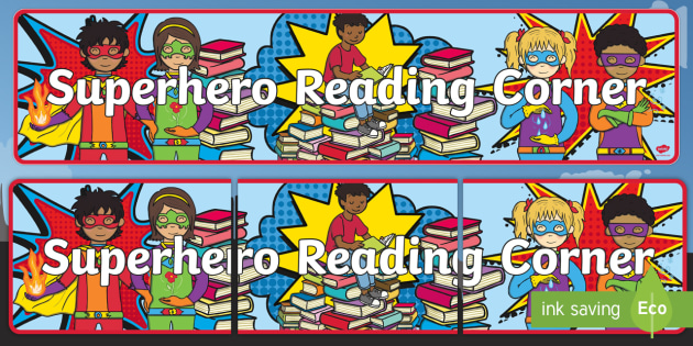Superhero Reading Corner Banner