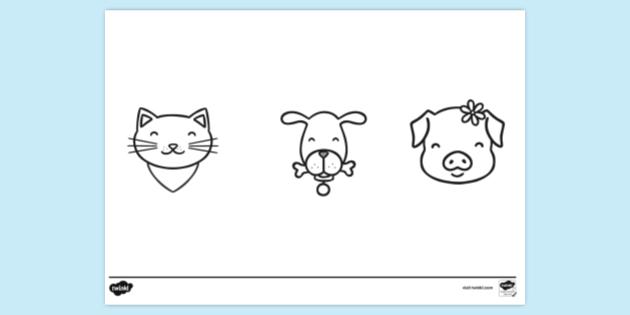FREE! - Cute Simple Colouring Page | Colouring Sheets