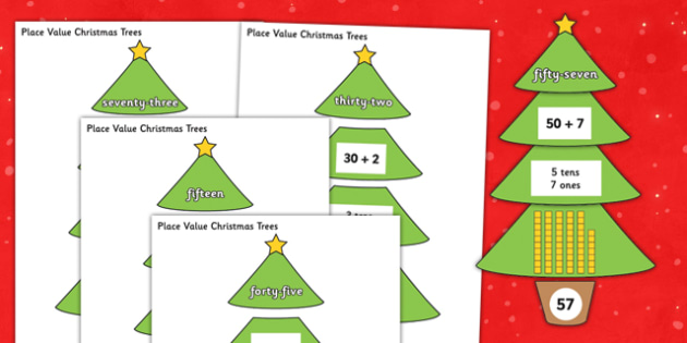 Place Value Christmas Trees (teacher made)