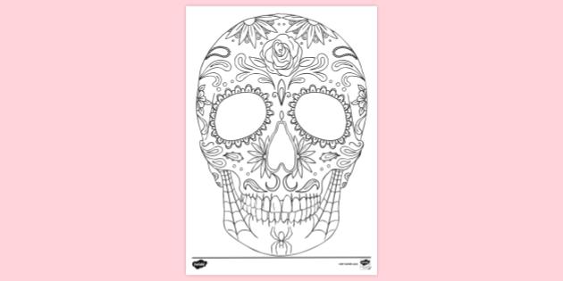 FREE! - Skull Colouring Page to Print | Colouring Sheets