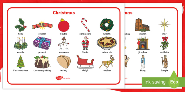 Christmas Aistear Word Mat (teacher made)