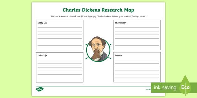 Charles Dickens Research Map Worksheet