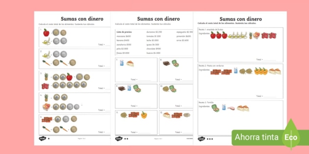 Hojas De Ejercicios De Sumas Para Imprimir Fichas De Matematicas