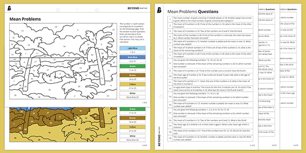 KS3 Maths Mean Problems Statistics Beyond ks3-maths-mean-problems-statistics-beyond
