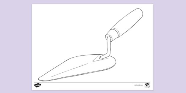 FREE! - Trowel Colouring Sheet (teacher made)