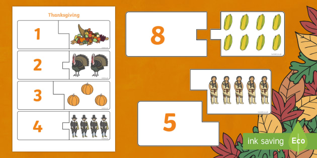 Thanksgiving Counting Puzzle (teacher made)