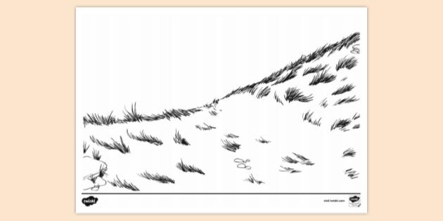 FREE! - Grass Hill Colouring Sheet | Colouring Sheets