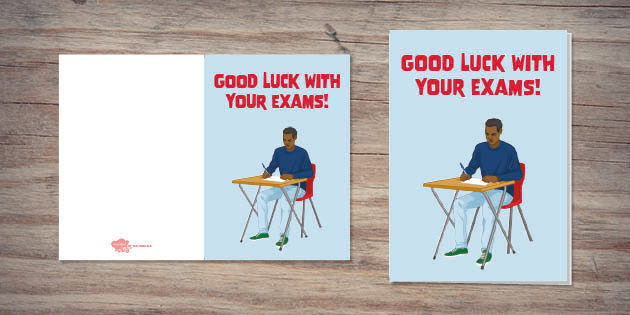 Good Luck With Your Exams Card | Twinkl Party (teacher made)