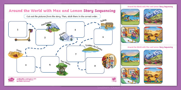Around the World with Max and Lemon Story Sequencing Activity