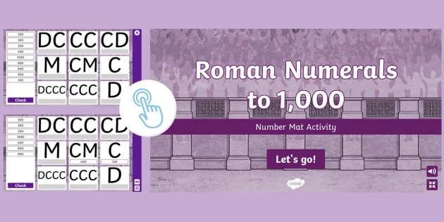 Roman Numerals Interactive Number Mat Activity