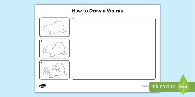 FREE! - How to Draw a Walrus (teacher made)