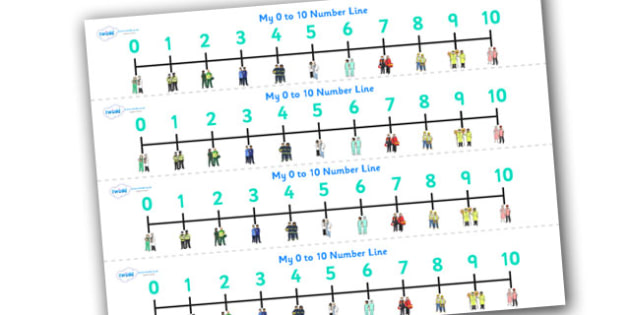 People Who Help Us Number Line (0-10) - People Who Help Us