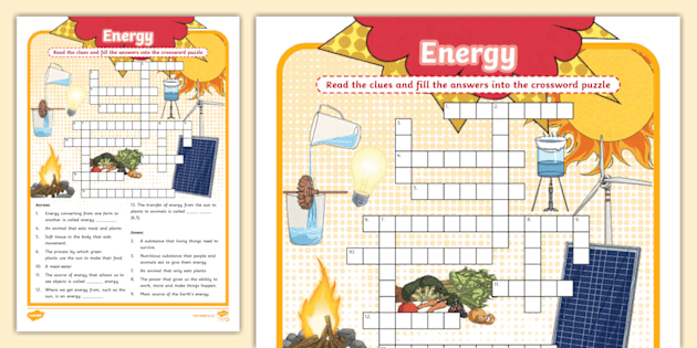 Energy Around Us Activity Sheet