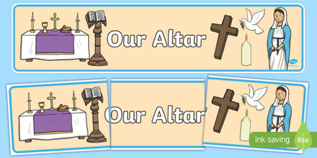 Our Altar Display Banner-Irish (teacher made)