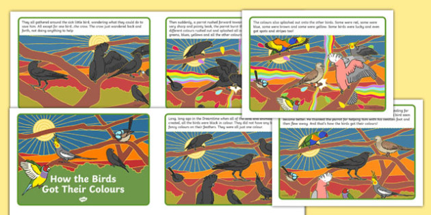 FREE! - How the Birds Got Their Colours Story Cards-Australia