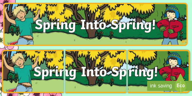 Spring Aistear Spring into Spring Display Banner