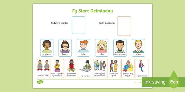 Feelings Chart Welsh (teacher made)