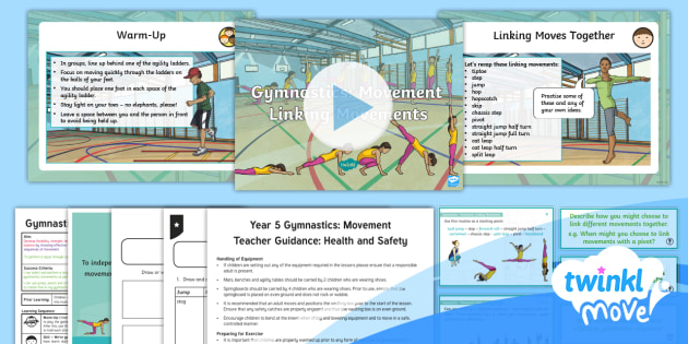 Twinkl Move PE - Year 5 Gymnastics: Movement Lesson 5 - Linking Moves