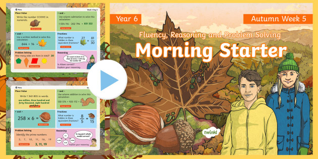 Year 6 Maths Autumn Morning Starter PowerPoint 5