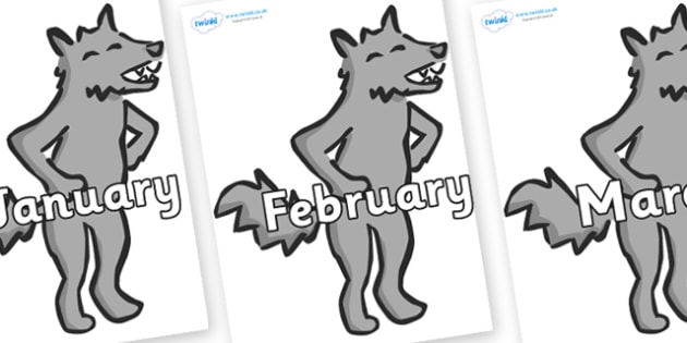Months of the Year on Wolf - Months of the Year, Months poster, Months