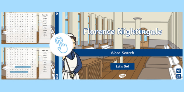 Interactive Florence Nightingale Word Search | Twinkl Go!