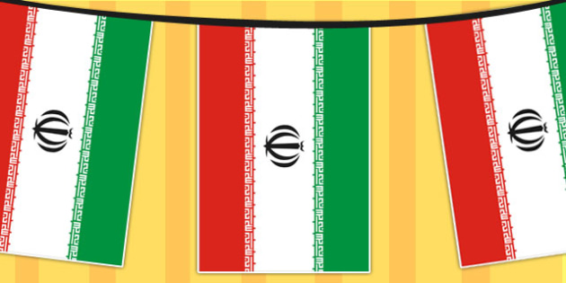 Iran A4 Flag Bunting (teacher made)