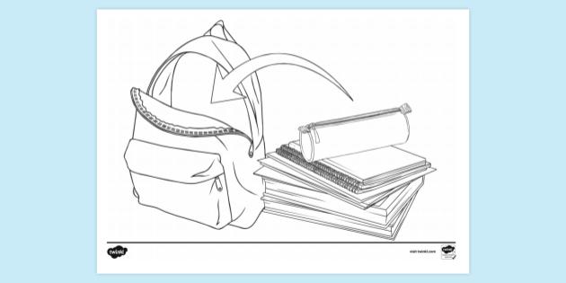 FREE! - Colouring Page for School Supplies | Colouring Sheets
