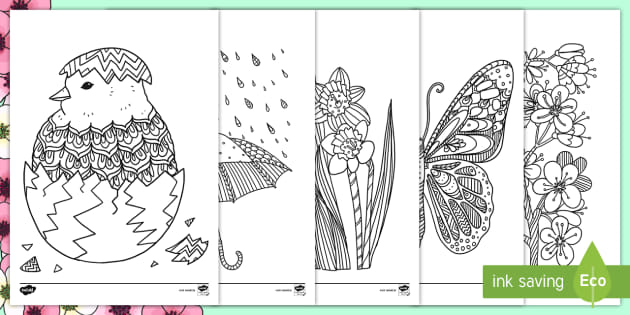 Spring Colouring Sheets | Mindfulness | Twinkl Resources