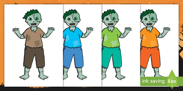 Editable Halloween Zombie (A4) (teacher made)
