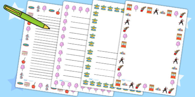 Fairground Page Borders - fairground, page, borders, page