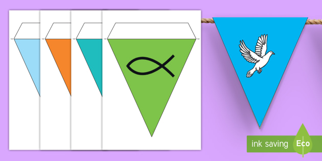 Religious Symbols Display Bunting - (teacher made)