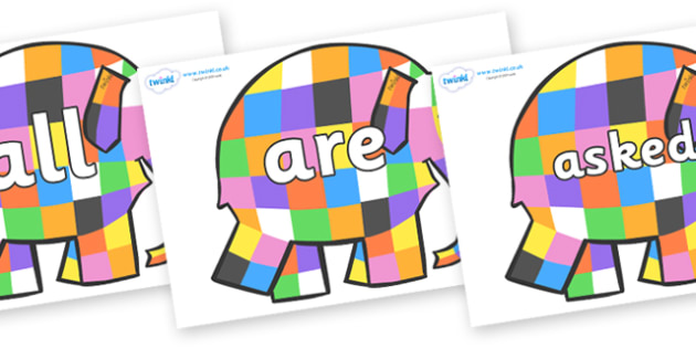 FREE! - Tricky Words on Elmer to Support Teaching on Elmer