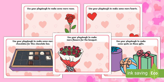 Valentine's Day Playdough Mats (teacher made)