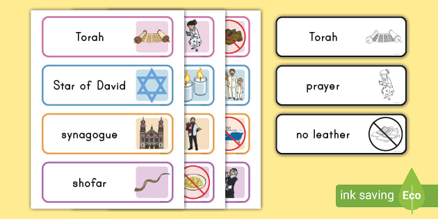 Yom Kippur Word Cards (Teacher-Made)