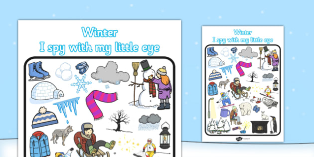 Winter-Themed I Spy With My Little Eye Activity