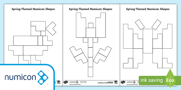 Spring-Themed Numicon Shape Matching Pictures Activity